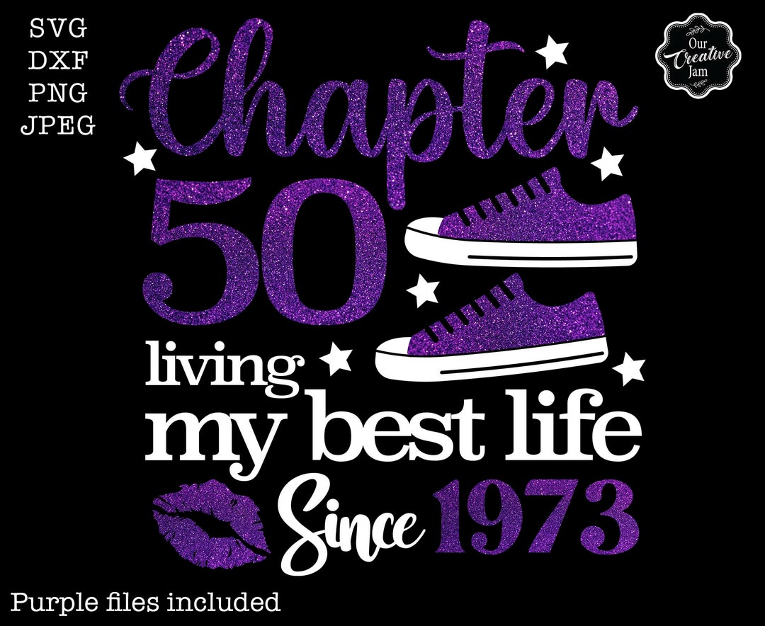 Chapter 50 Living My Best Life Since 1973 Svg, 50th Birthday Svg for ...