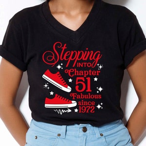 Stepping Into My Chapter 51since 1972 SVG, 51st Birthday Svg, Chapter ...