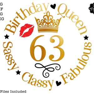 63 and Fabulous Svg, Fabulous at 63 Svg, 63 and Fab Svg,63rd Birthday ...