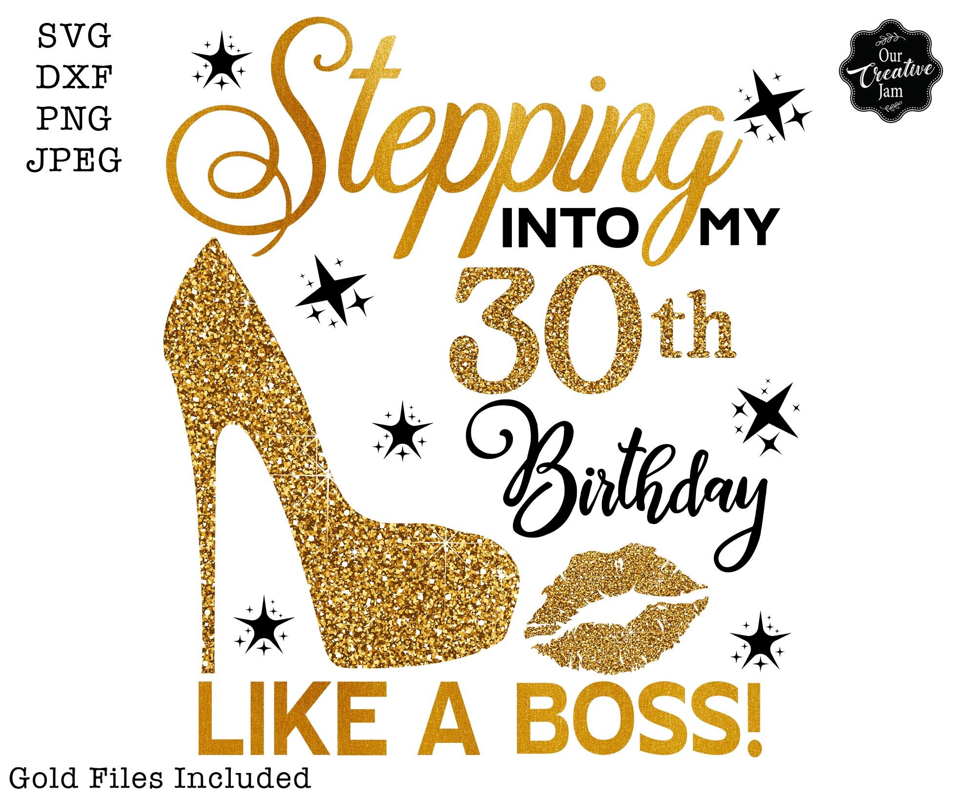 Stepping Into My 30th Birthday Like a Boss Svg, 30th Birthday Svg, 30 ...