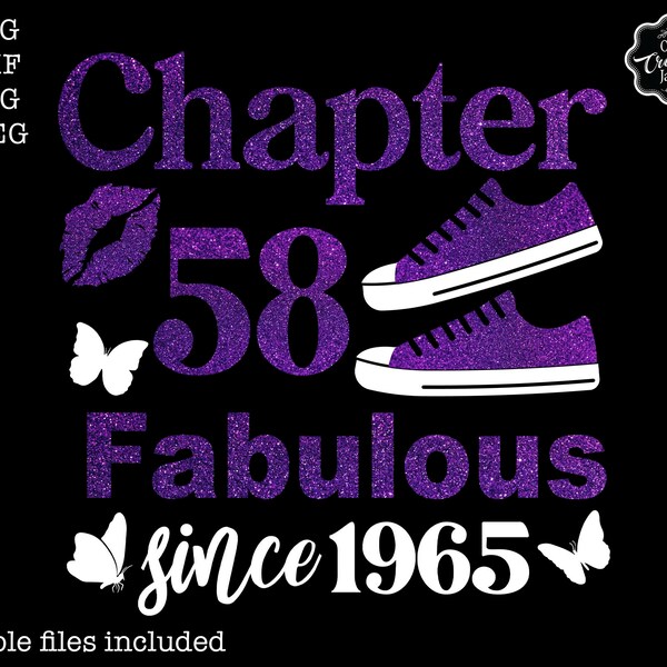 Stepping Into Chapter 65 Fabulous Since 1958 Svg - Etsy
