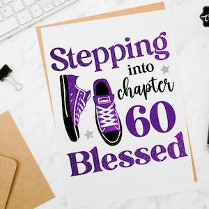 Stepping Into Chapter 60 Blessed Svg, 60th Birthday Svg, Chapter 60 Svg ...