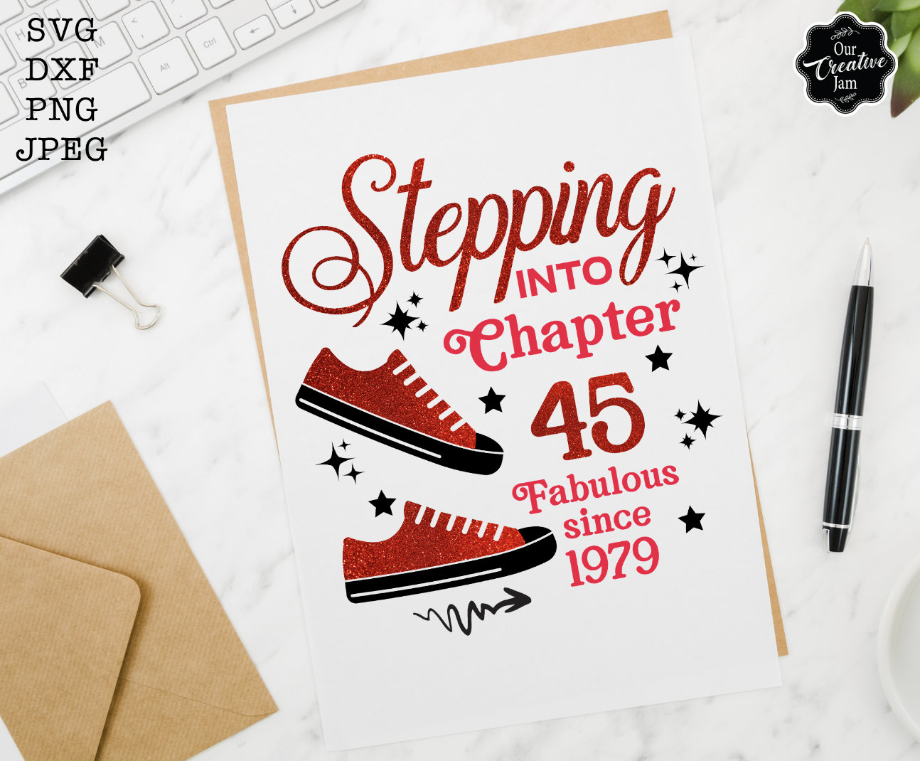 Stepping Into Chapter 45 Fabulous Since 1979 Svg, 50th Birthday Svg ...