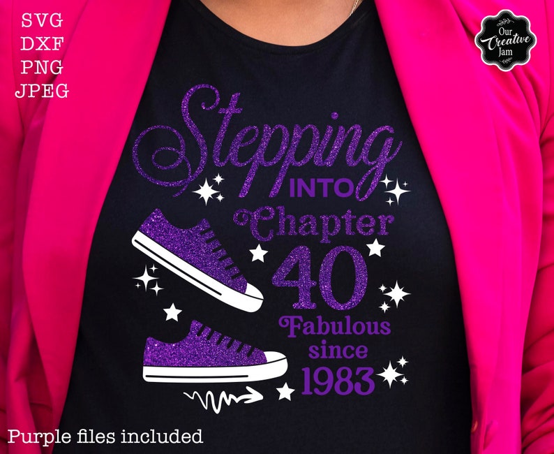 Stepping Into Chapter 40 Fabulous Since 1983 Svg 40th - Etsy