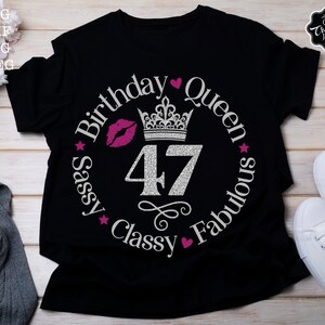 47 and Fabulous Svg, 47 and Fab Svg, 47th Birthday Svg for Women, 47th ...