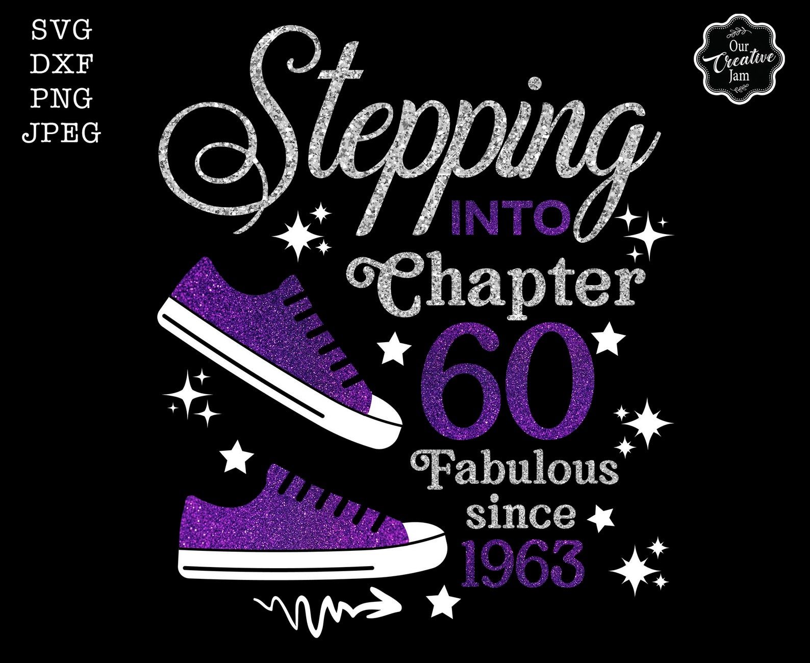 Stepping Into Chapter 60 Fabulous Since 1963 Svg, 60th Birthday Svg ...