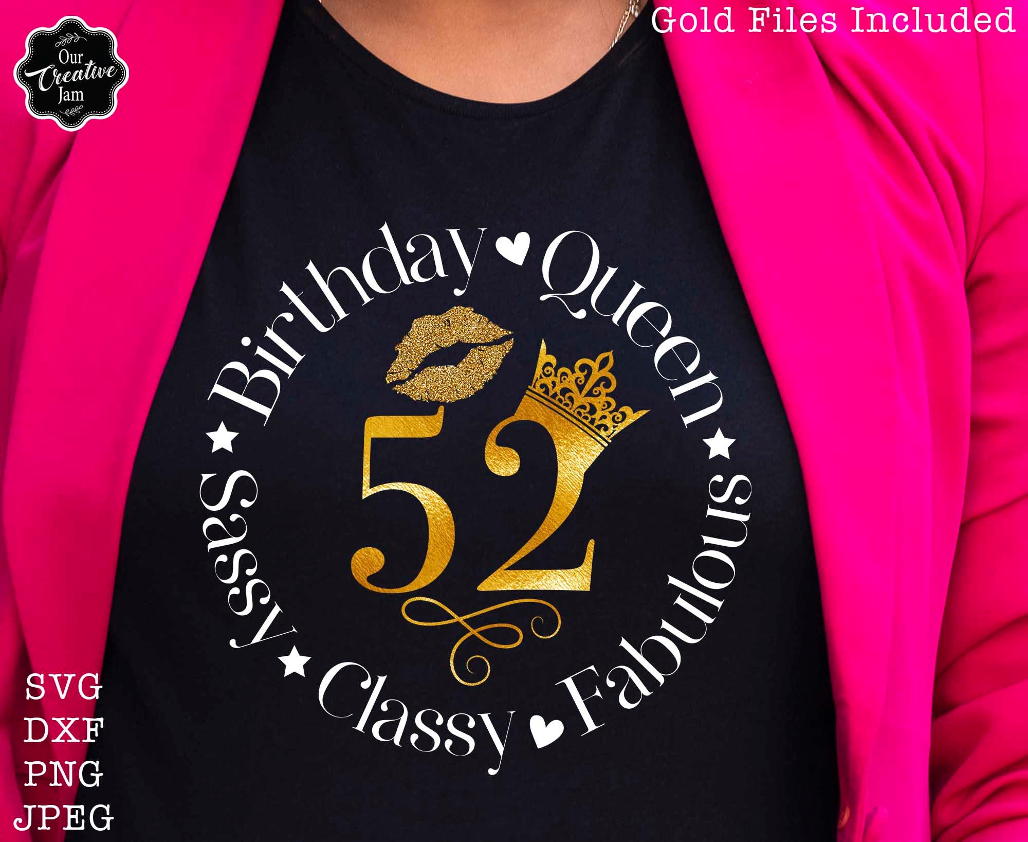 52nd Birthday Svg, 52nd Birthday Svg for Women, 52nd Svg, 52 and ...
