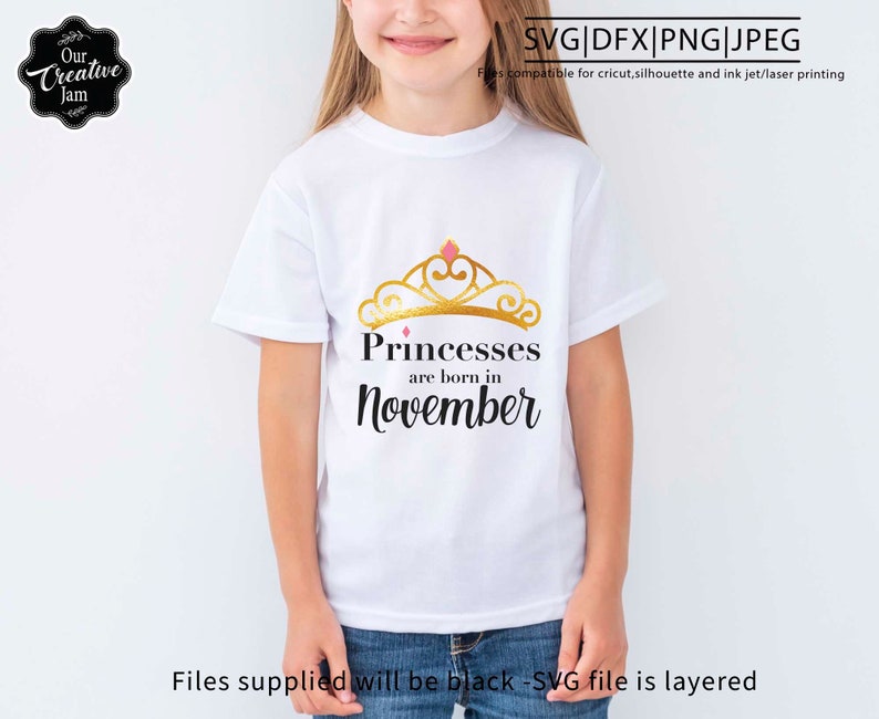 Princesses Are Born in November Svg, November Birthday Svg, November ...