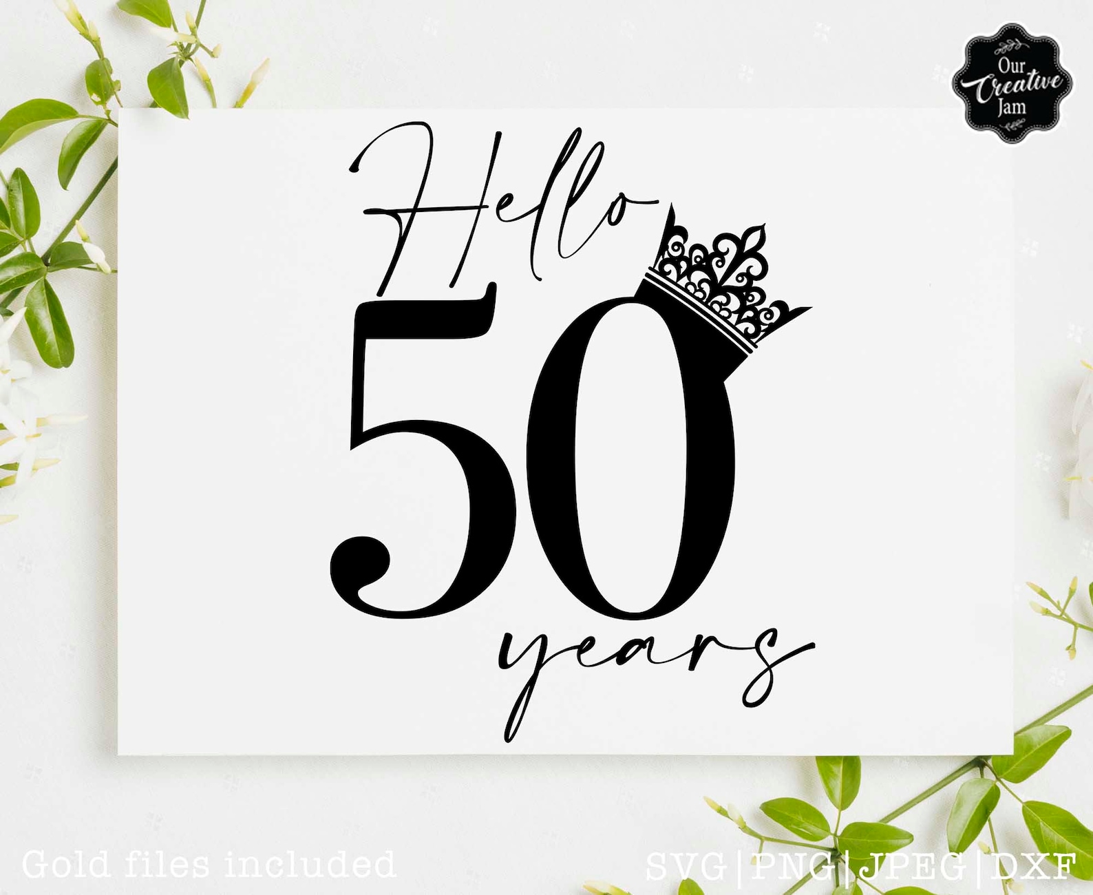 Hello 50 Svg Fifty Svg 50th Birthday Svg for Women 50th | Etsy