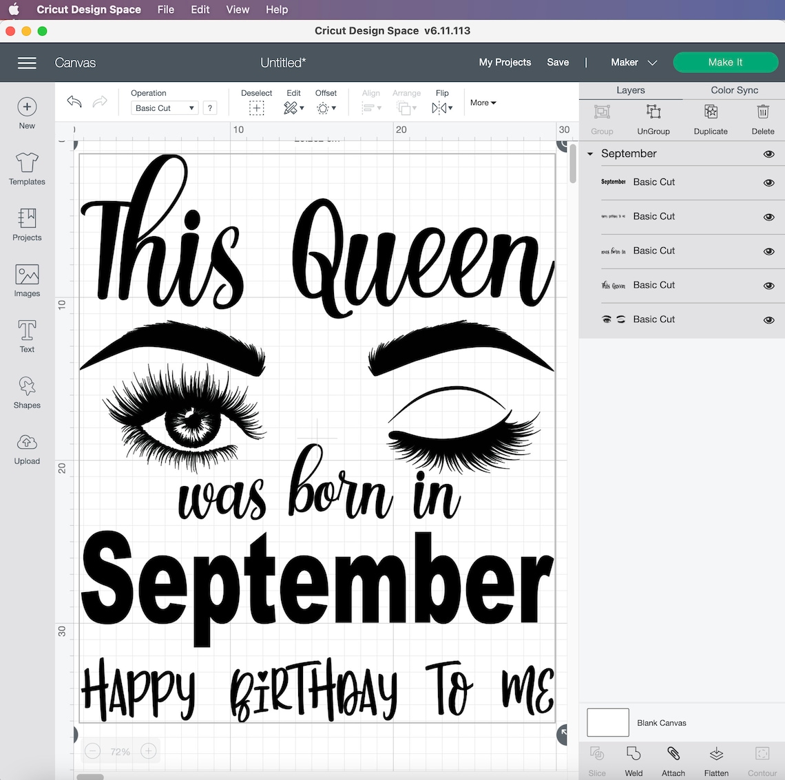 This Queen Was Born in September Svg September Birthday SVG | Etsy