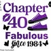 Chapter 40 Fabulous Since 1984 Svg, Fabulous at 40 Svg, 40th Birthday ...