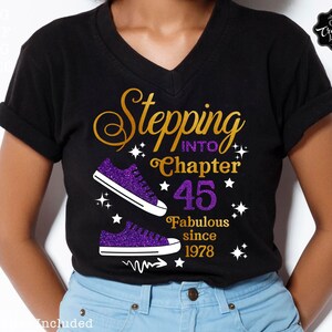 Stepping Into Chapter 45 Fabulous Since 1978 Svg, 50th Birthday Svg ...