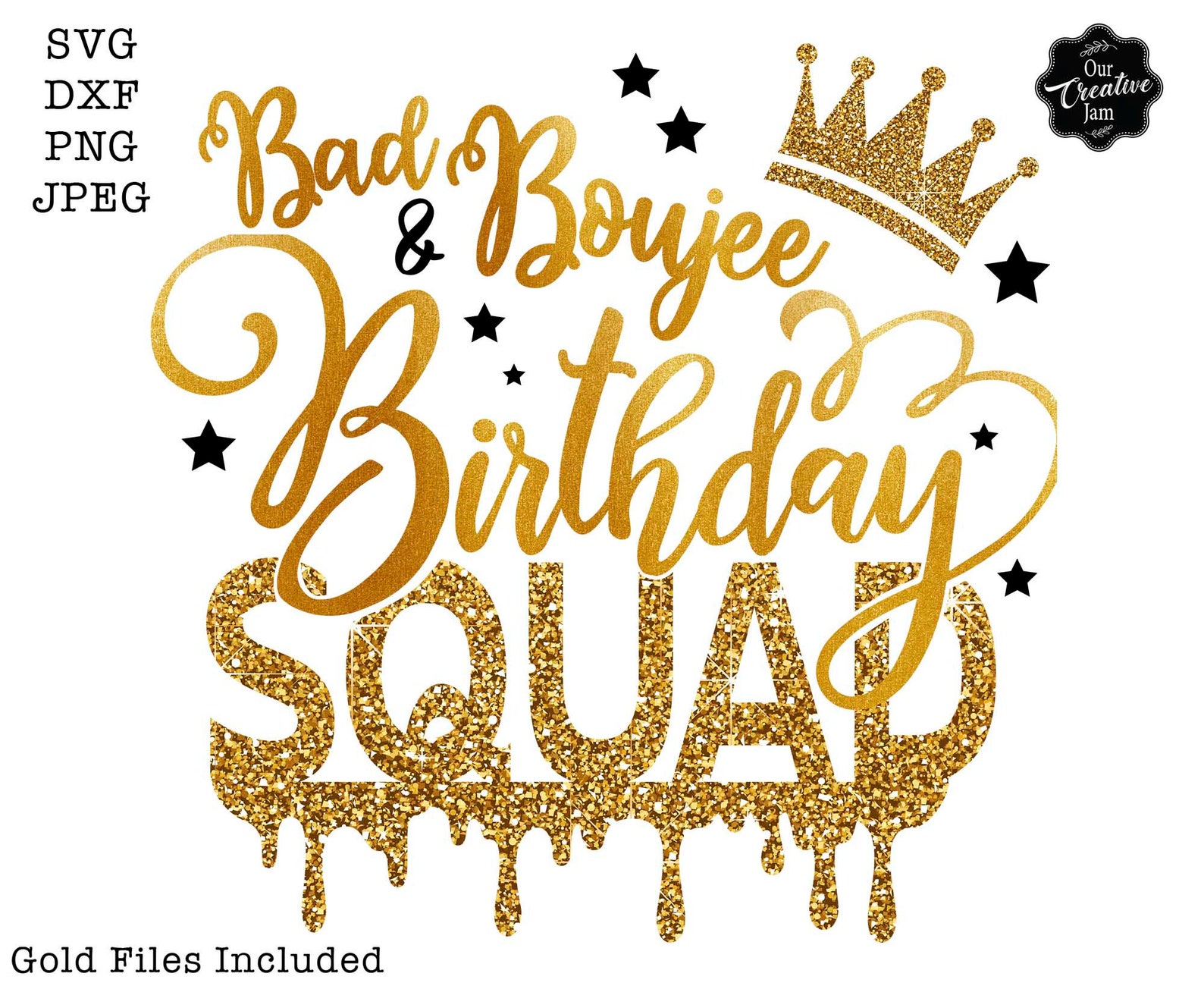 Bad and Boujee Svg, Bad and Boujee Birthday Queen Svg, Bad and Boujee ...