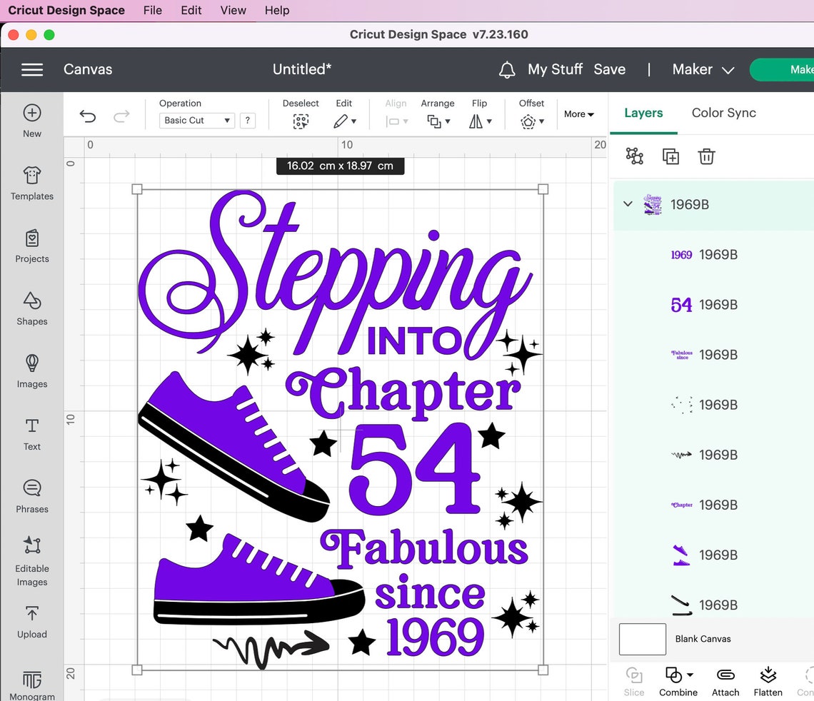Stepping Into My 54 Chapter Fabulous Since 1969 Svg, 54th Birthday Svg ...