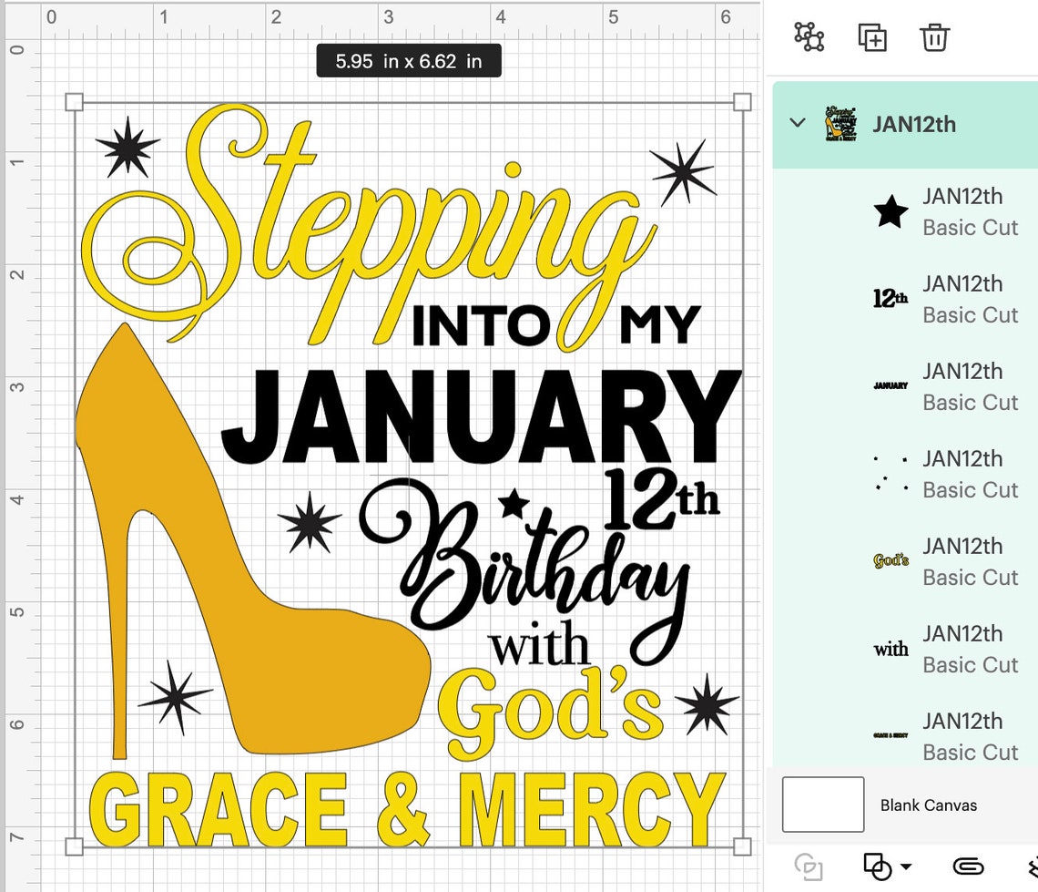 Stepping Into My January 12th Birthday Svg, January 12 Birthday SVG ...