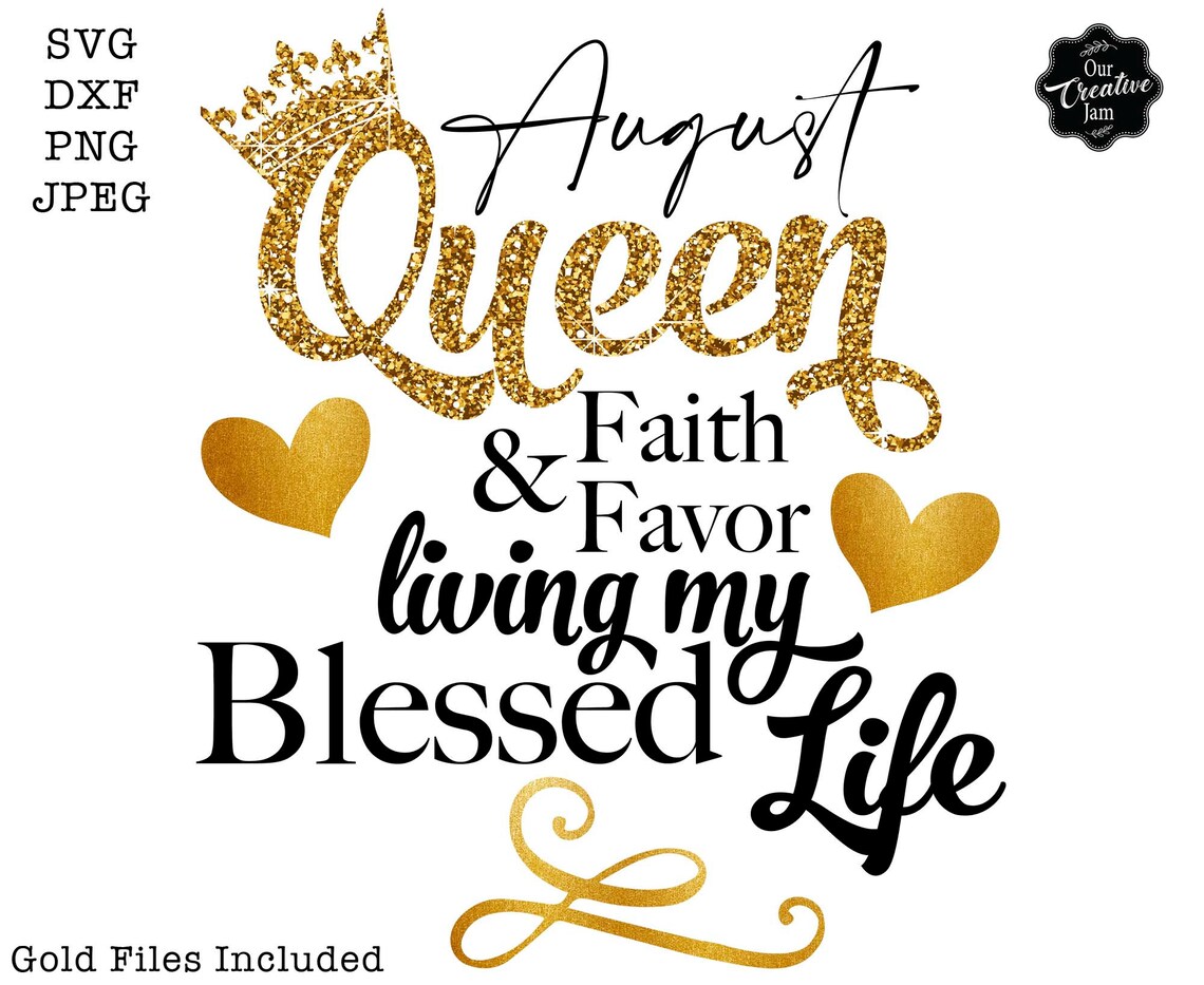 August Svg August Queen Svg August Birthday Queen SVG - Etsy