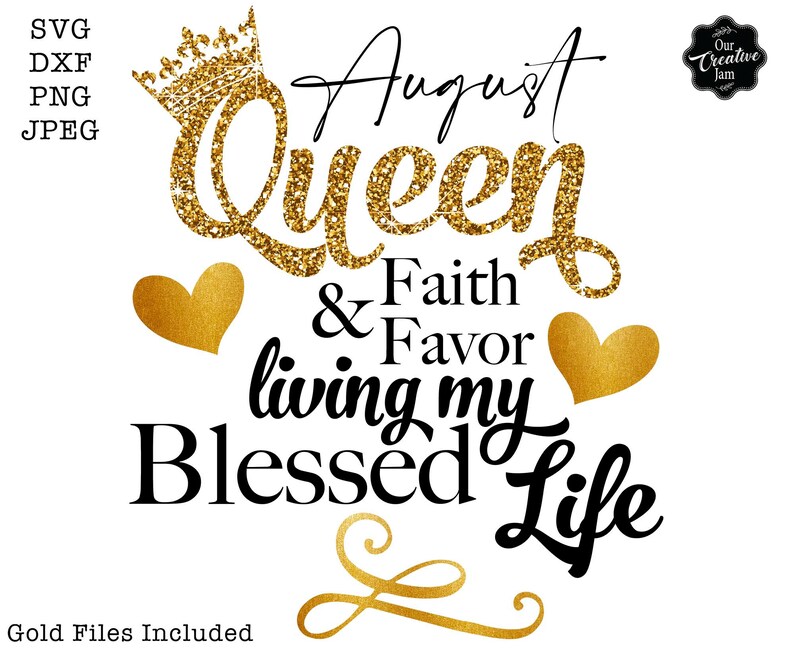 August Svg, August Queen Svg, August Birthday Queen SVG, August ...