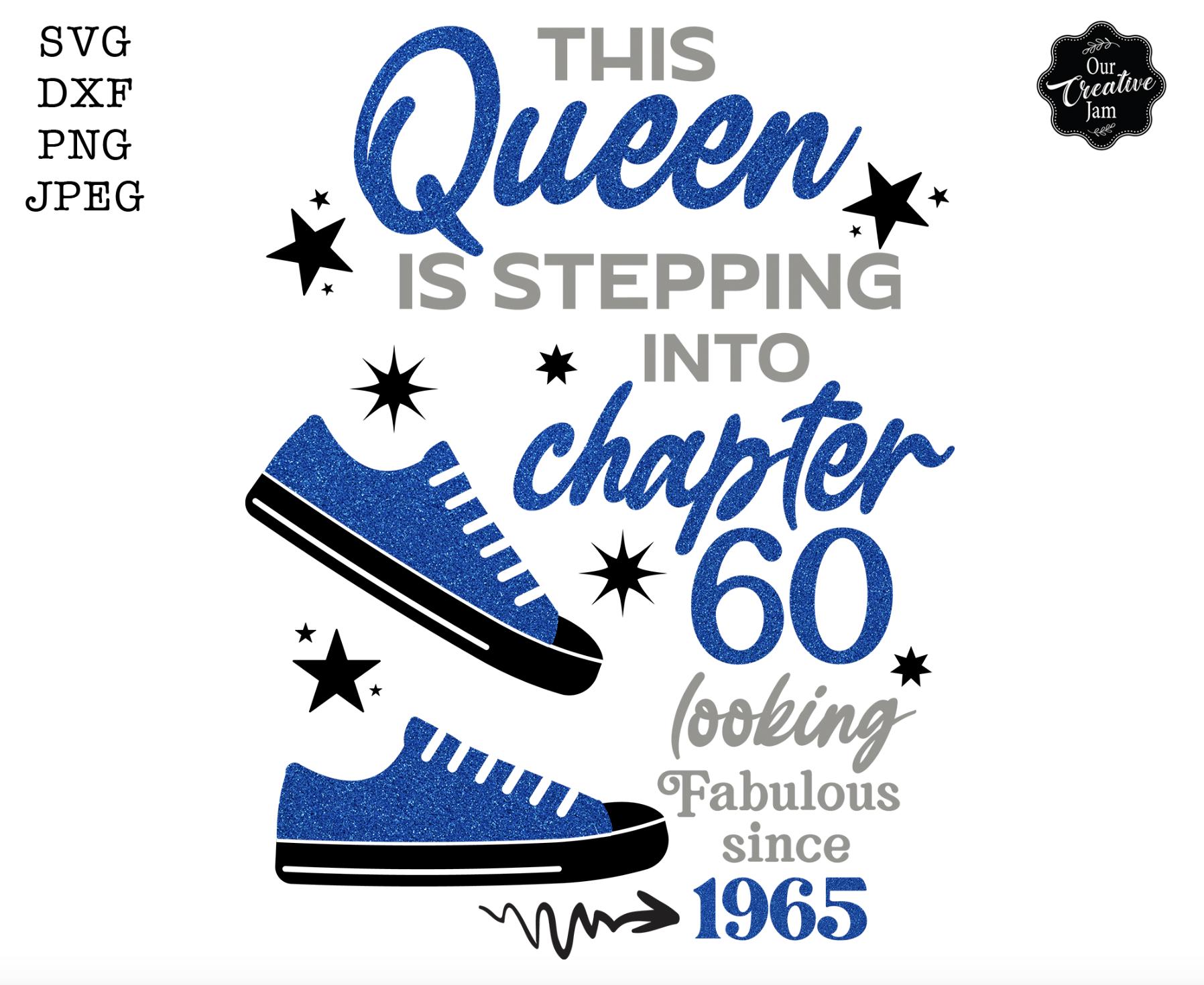 Stepping Into Chapter 60 Fabulous Since 1965 Svg, 60th Birthday Svg ...