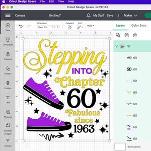 Stepping Into Chapter 60 Fabulous Since 1963 Svg, 60th Birthday Svg ...