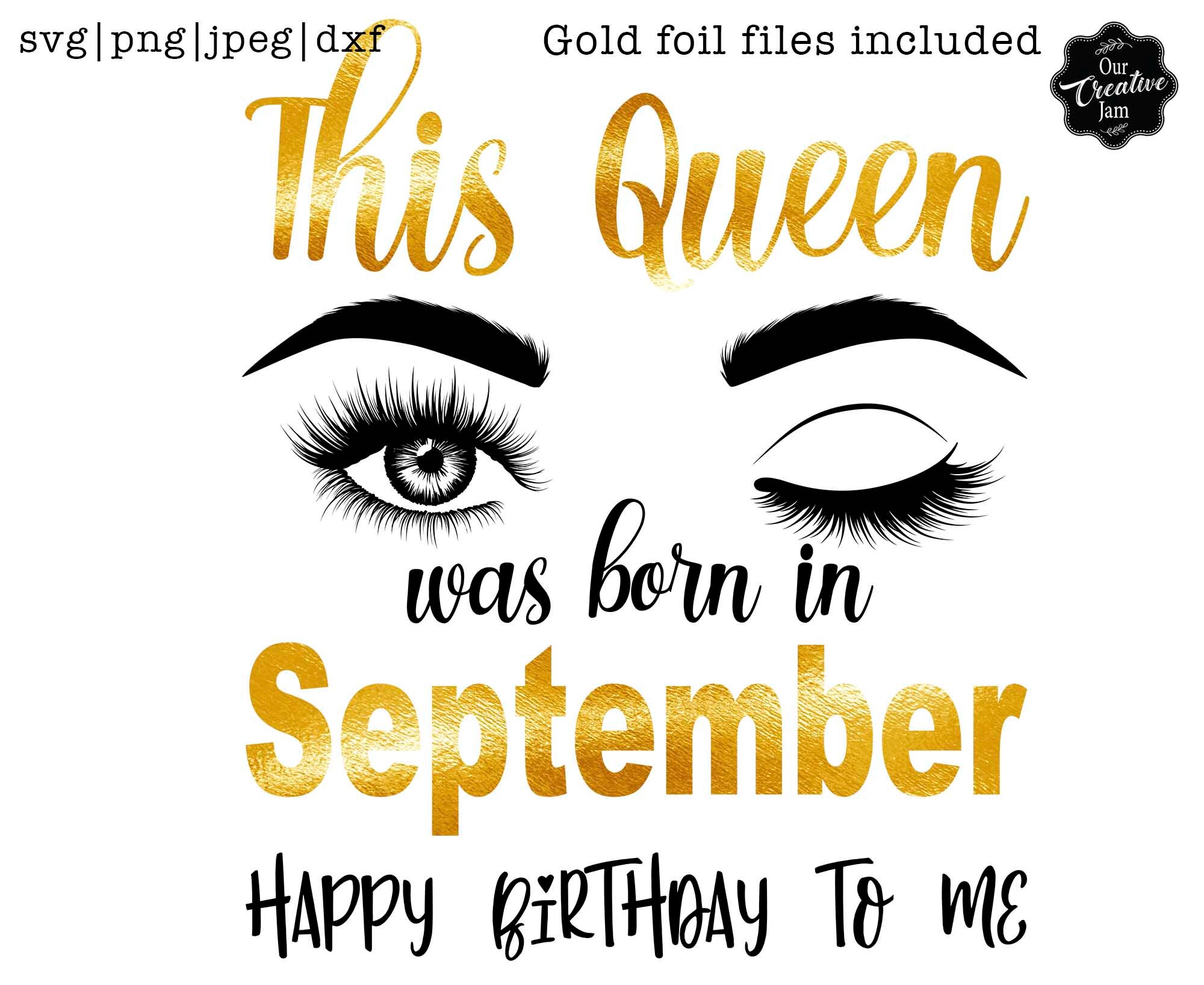 This queen was born in September svg September birthday SVG | Etsy