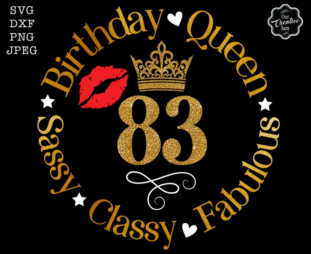 83 Sassy Classy Fabulous Svg, 83rd Birthday Svg, 83rd Birthday Png ...