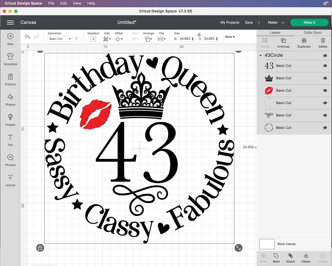 43 and Fabulous Svg, 43and Fab Svg, 43rd Birthday Svg for Women, 43rd ...