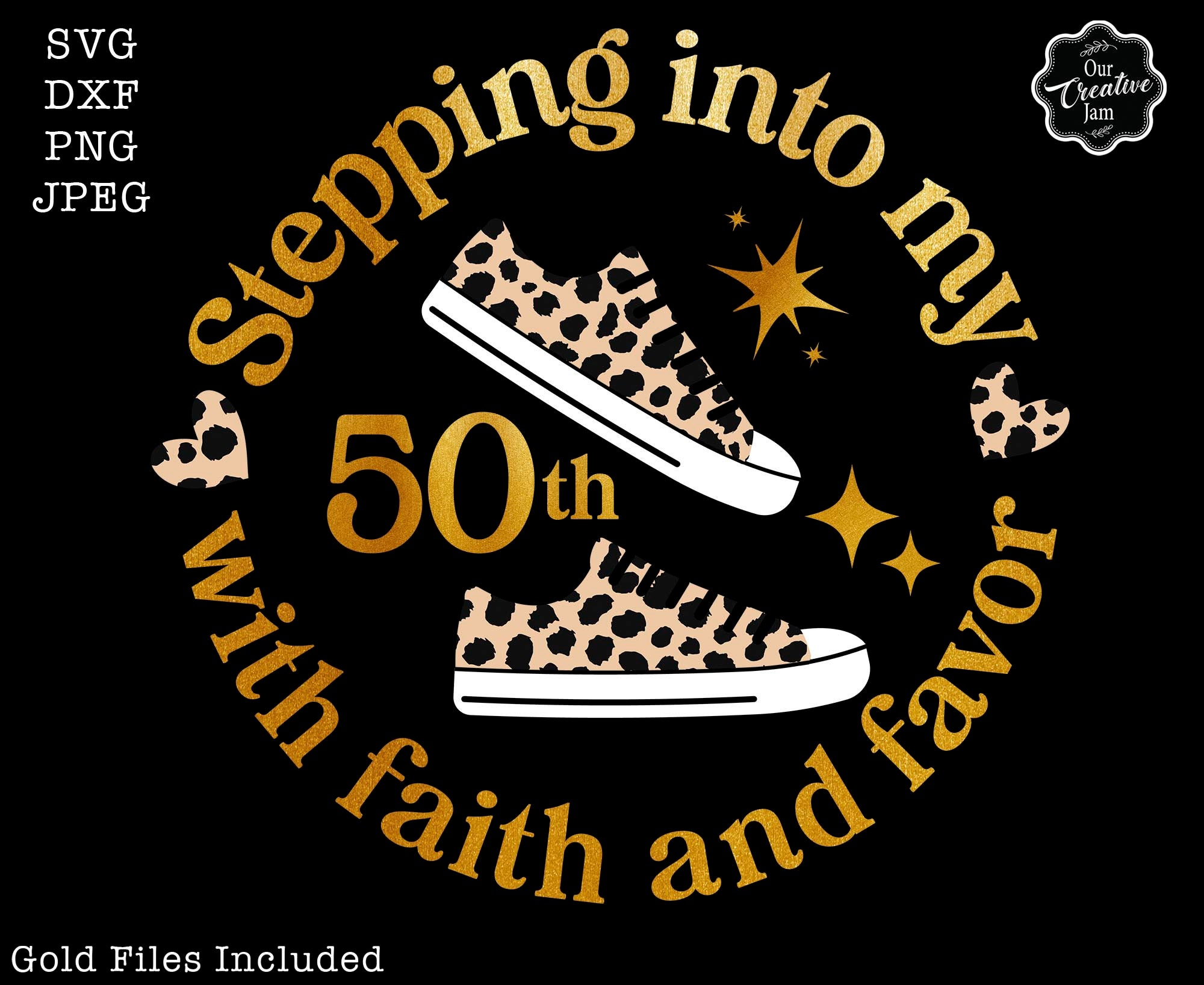 Stepping Into My 50th Birthday With Faith and Favor Svg 50 - Etsy