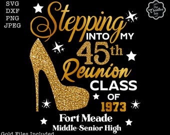 45th Reunion Decor SVG I Class Reunion 1978 I 45 SVG I High School ...