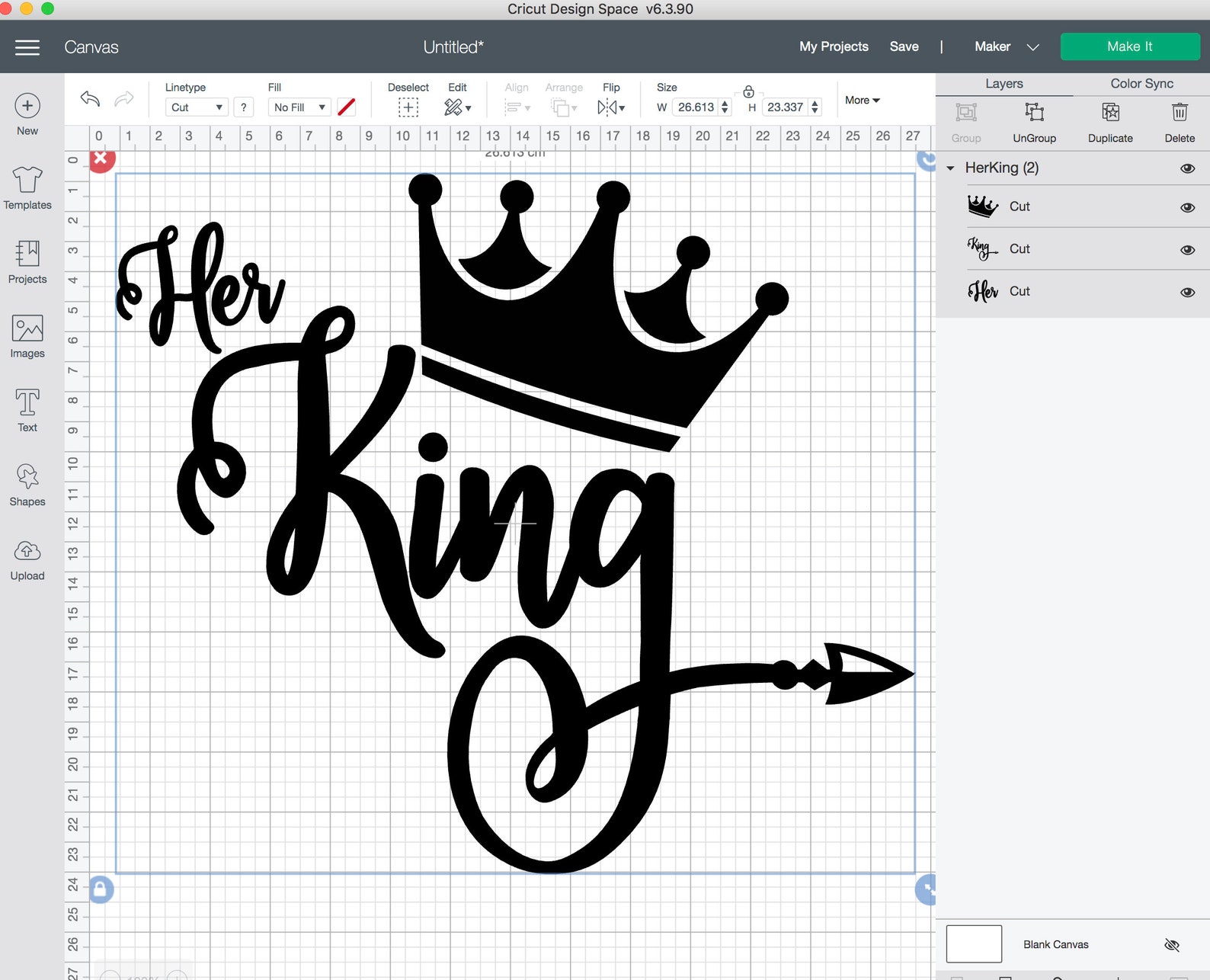 Her King Svg Her Queen Svg King and Queen Svg Birthday | Etsy
