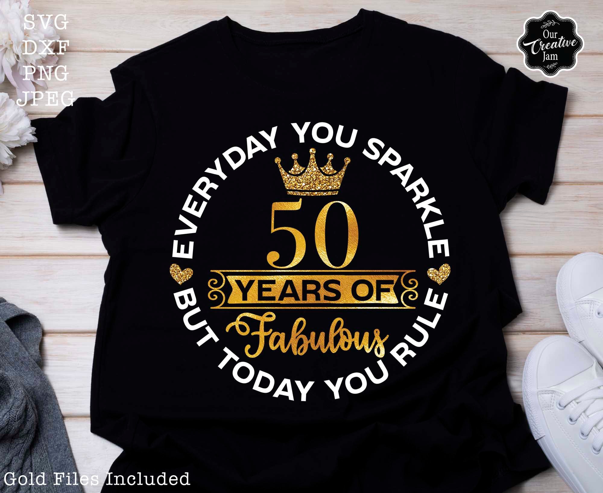 50 and Fabulous Svg 50 and Fab Svg 50th Birthday Svg for - Etsy
