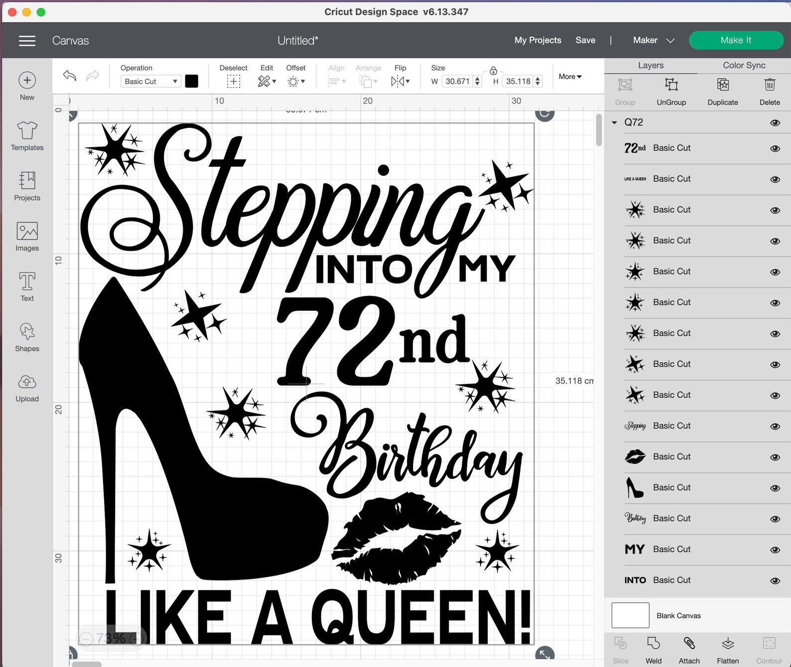 Stepping Into My 72nd Birthday Like a Boss SVG, 72nd Birthday Svg for ...