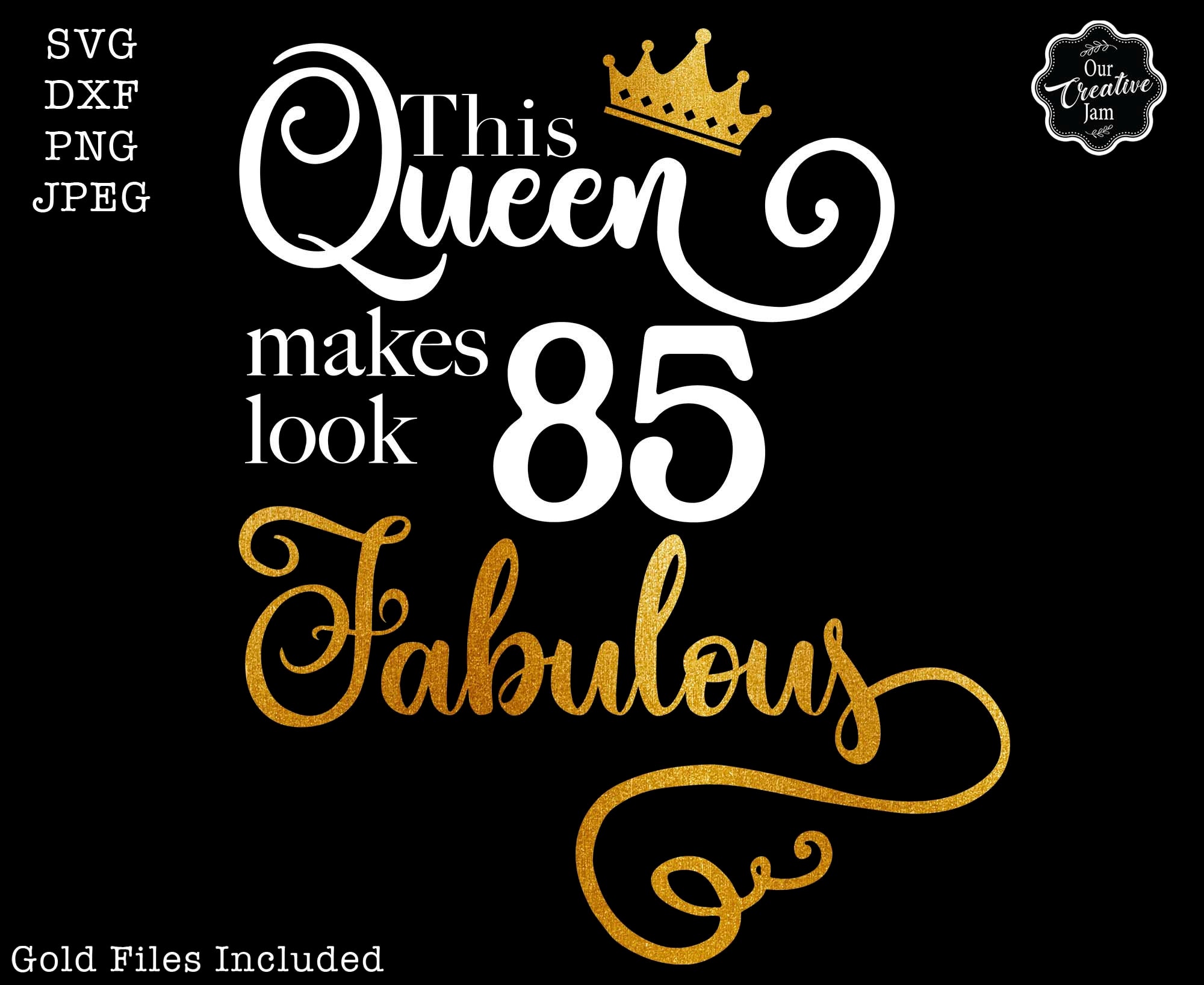 This Queen Makes 85 Look Fabulous Svg, 85 and Fabulous Svg, 85th ...