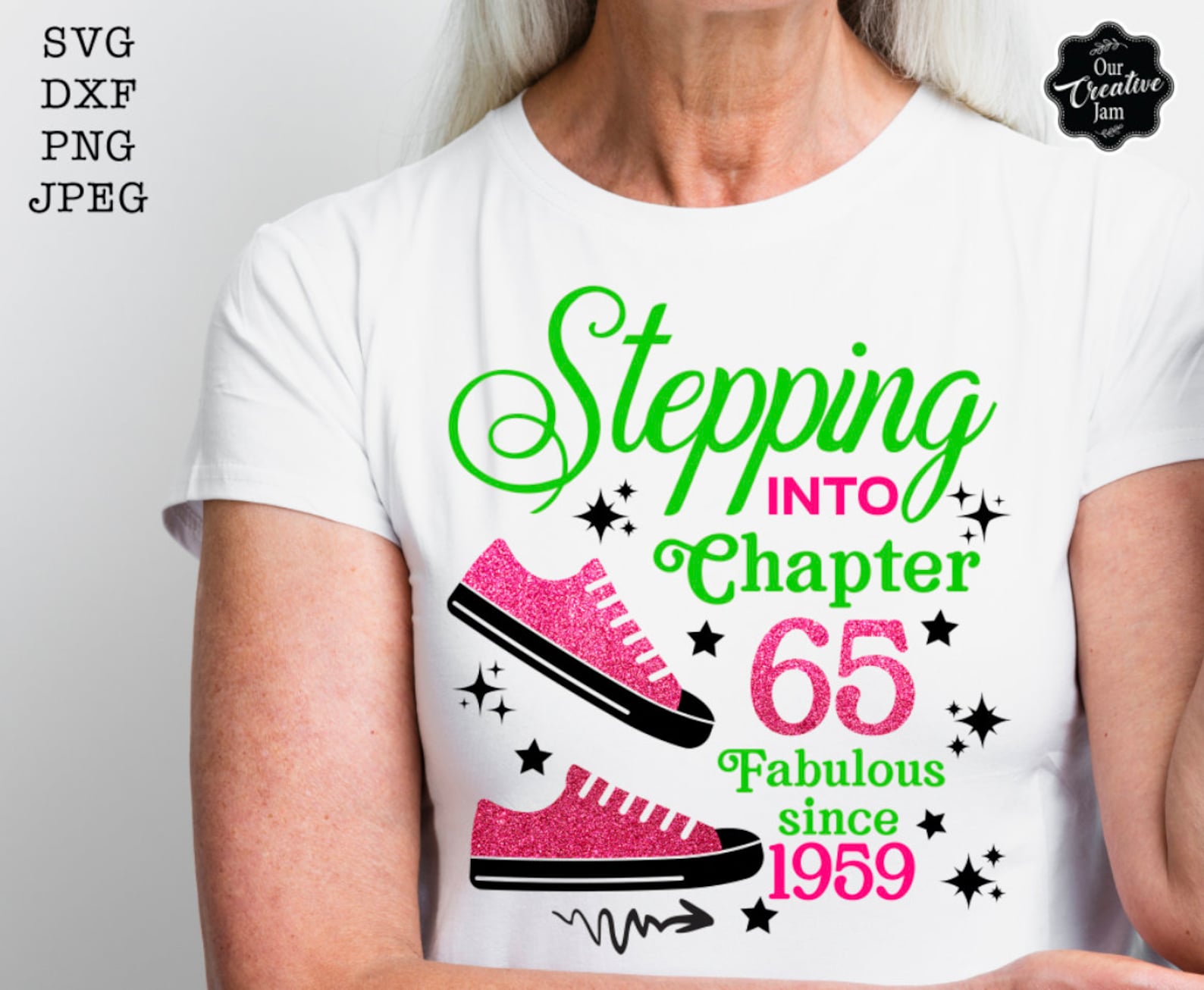 Stepping Into Chapter 65 Fabulous Since 1959 Svg, 65th Birthday Svg ...