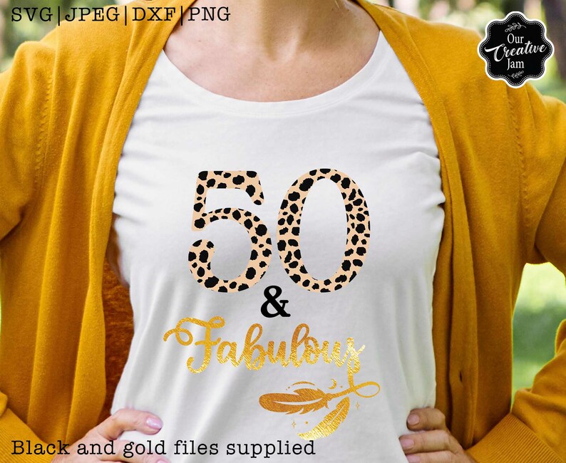 50 and Fabulous Svg 50 and Fab Svg 50th Birthday Svg for | Etsy