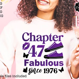 Chapter 47 Fabulous Since 1976 Svg, 47h Birthday Svg, Chapter 47 Svg ...