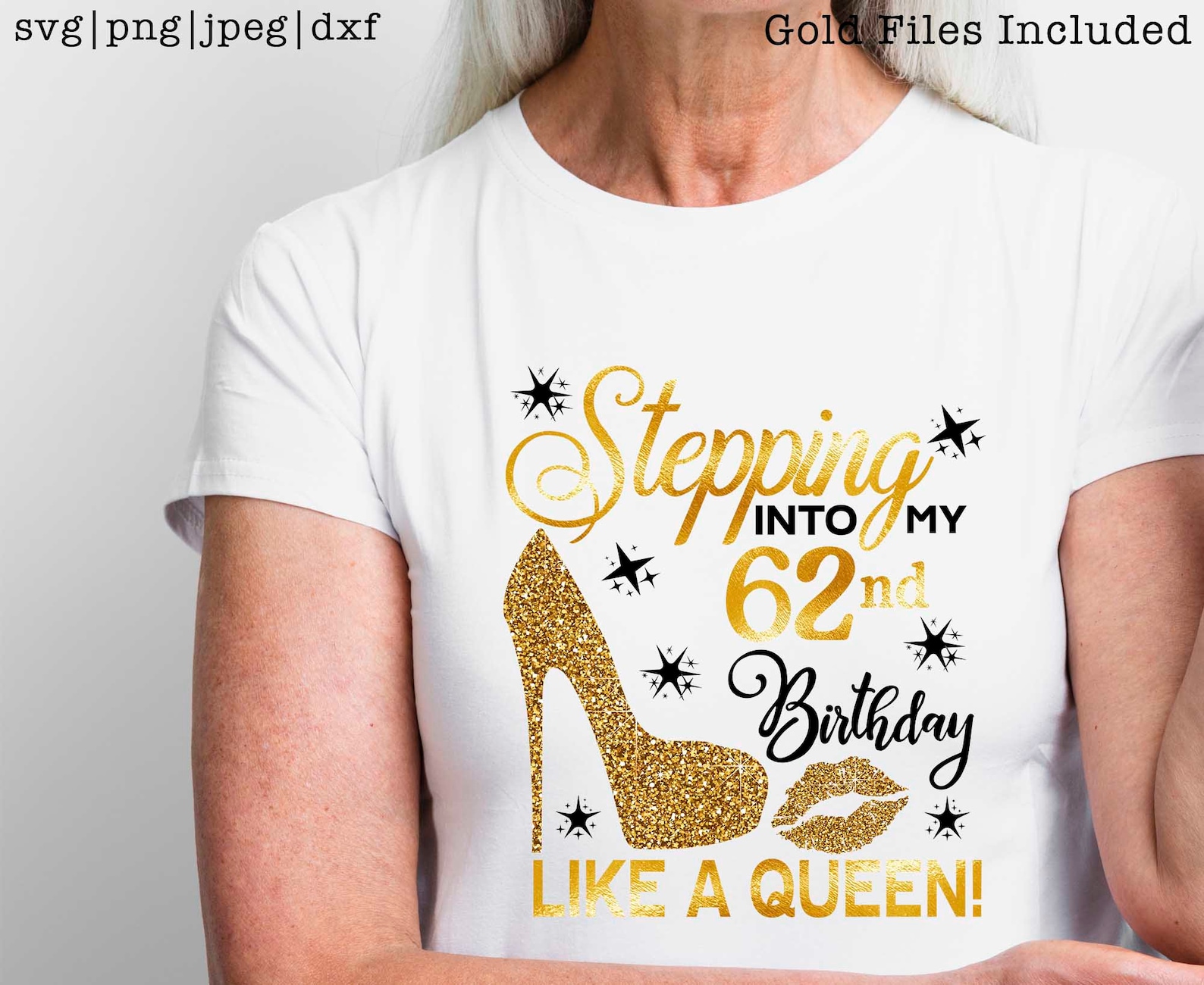 Stepping Into My 62nd Like a Queen SVG, 62nd Birthday Svg, 62 Birthday ...