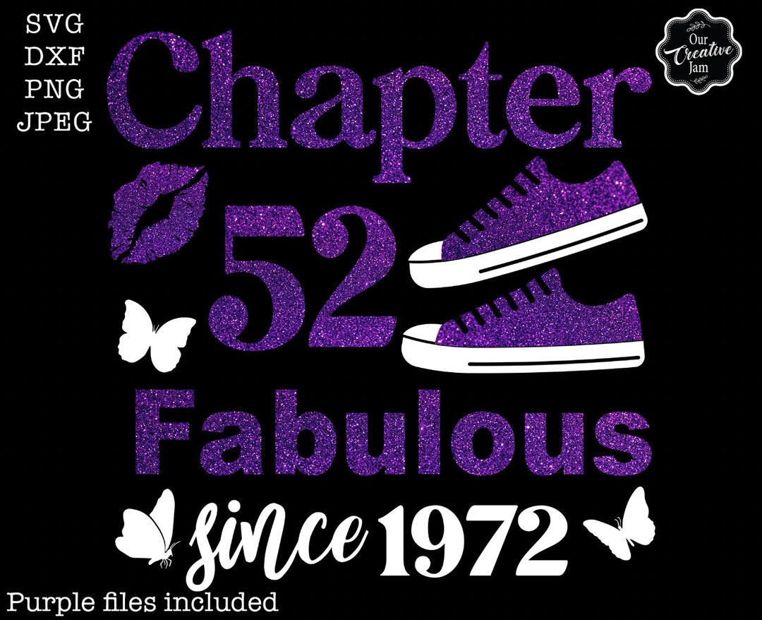 Stepping Into Chapter 52 SVG, 52nd Birthday Svg, 52 Birthday SVG, 52 ...
