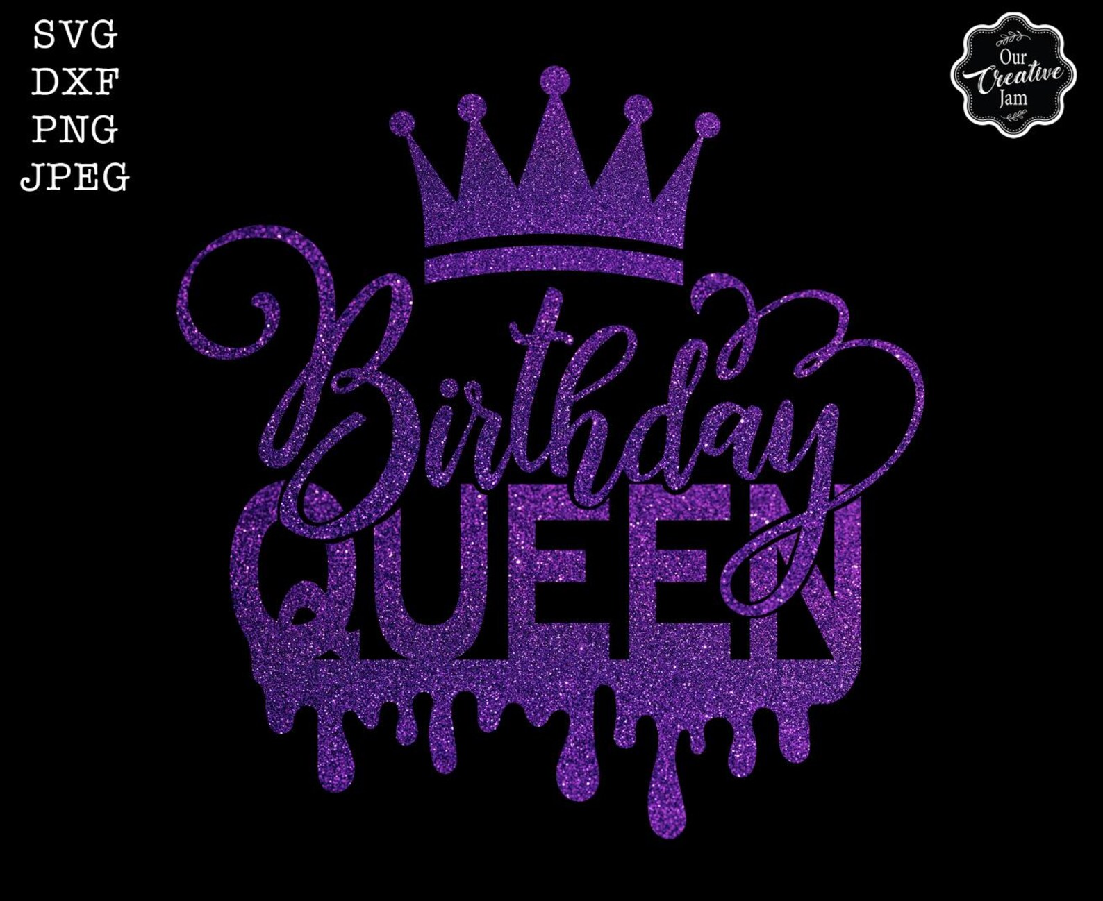 Birthday Queen Drip Svg, Birthday Drip Svg, Melanin Drip Svg, Dripping ...