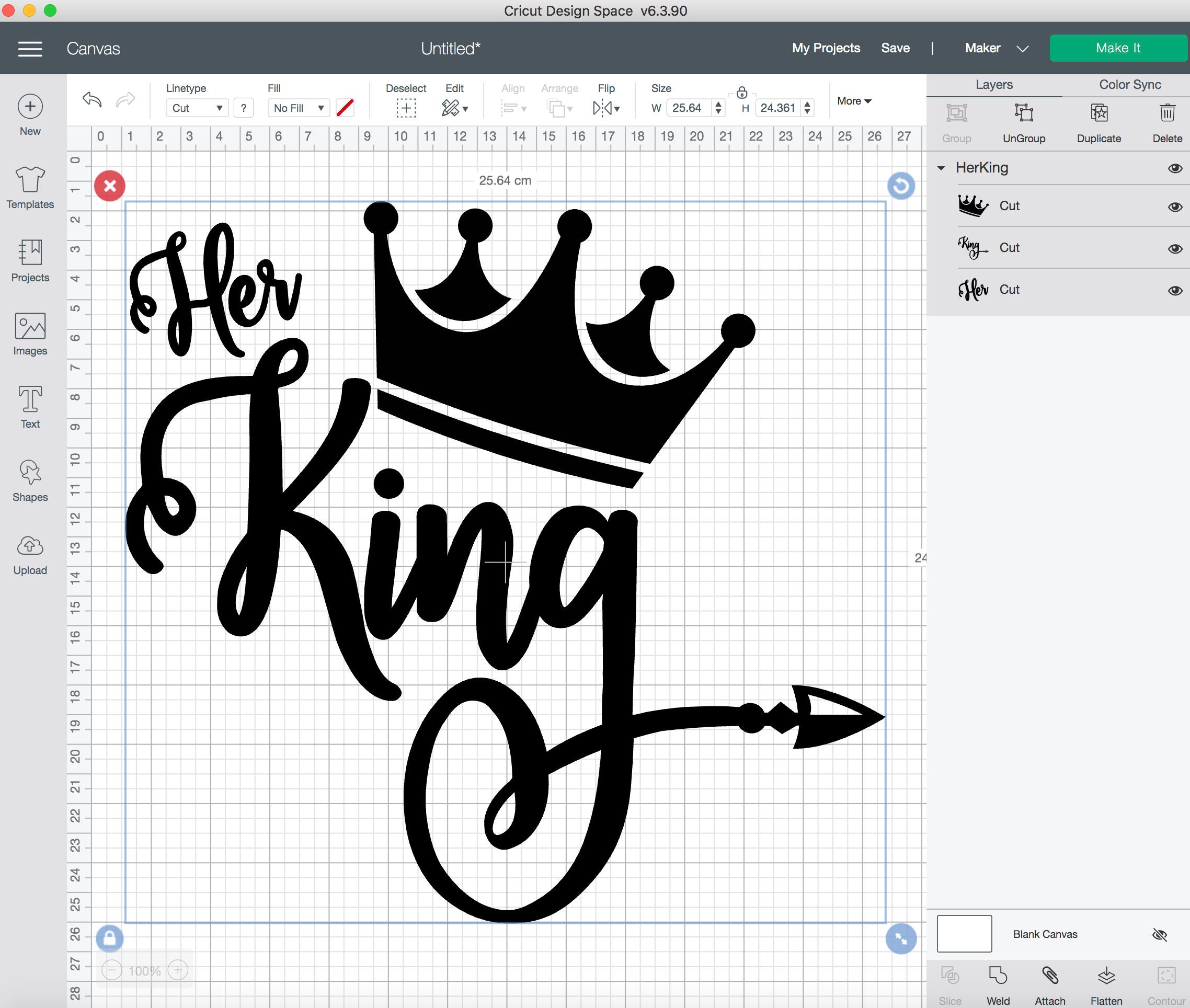 Her King Svg Her Queen Svg King and Queen Svg Birthday | Etsy
