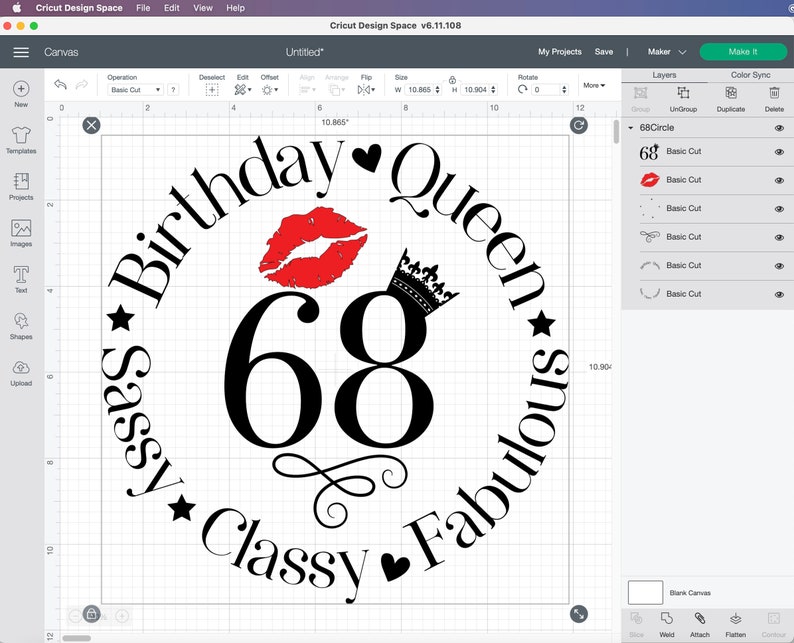 68 Birthday Svg 68 Svg 68 and Fabulous 68th Birthday Gift | Etsy