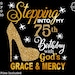 Stepping Into My 75th Birthday With Gods Grace and Mercy Svg, 75 ...