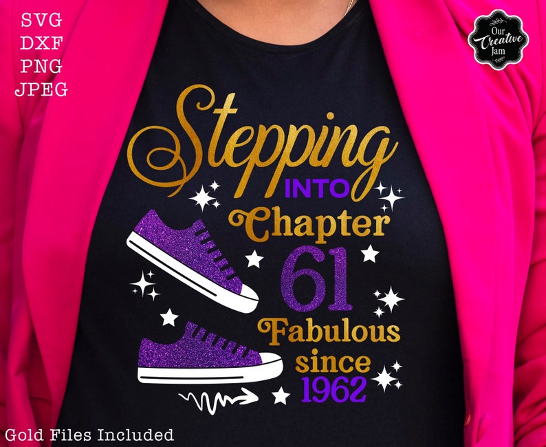 Stepping Into Chapter 61 Fabulous Since 1962 Svg, 61st Birthday Svg ...