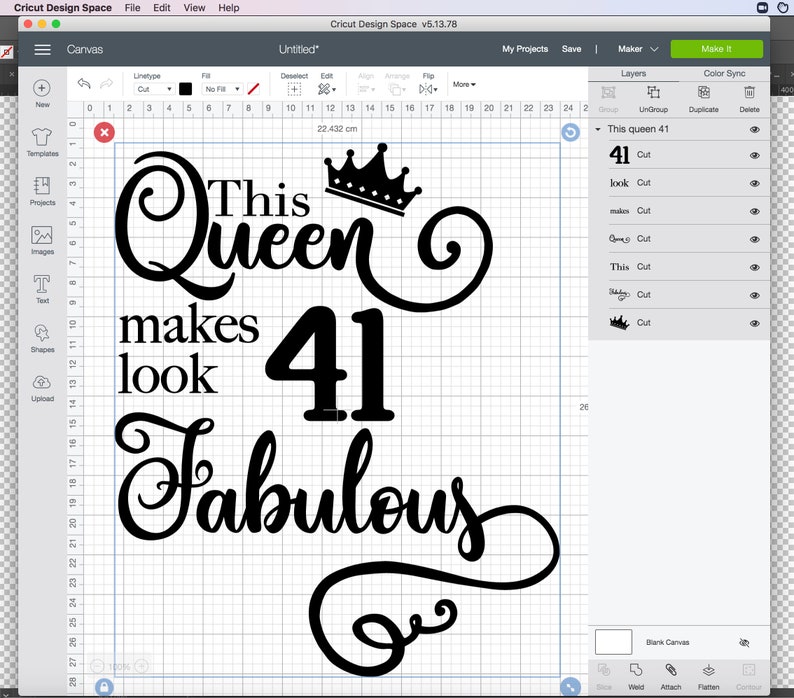 This Queen Makes 41 Look Fabulous Svg 41 and Fabulous Svg | Etsy