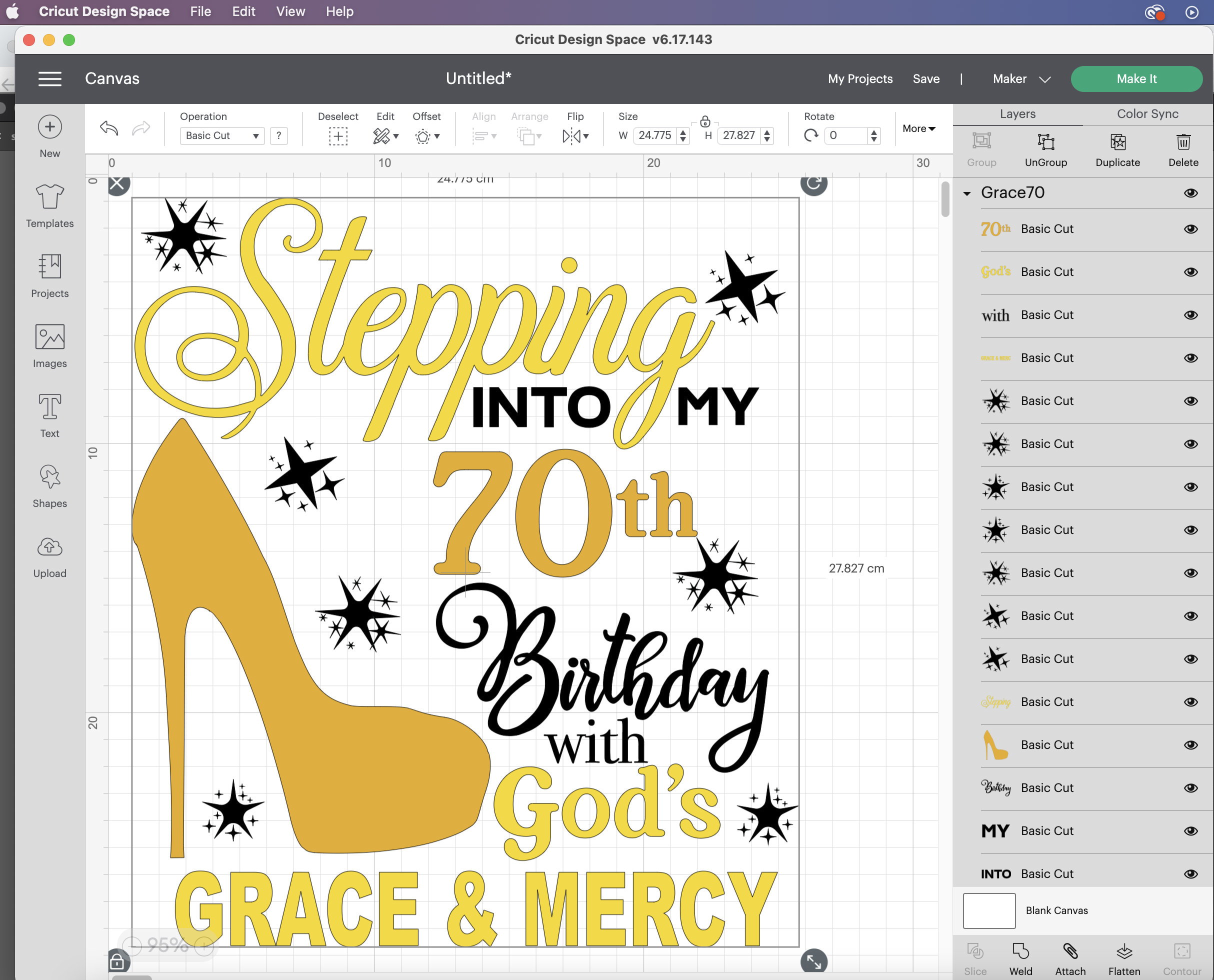 Stepping Into My 70th Birthday With Gods Grace and Mercy Svg - Etsy