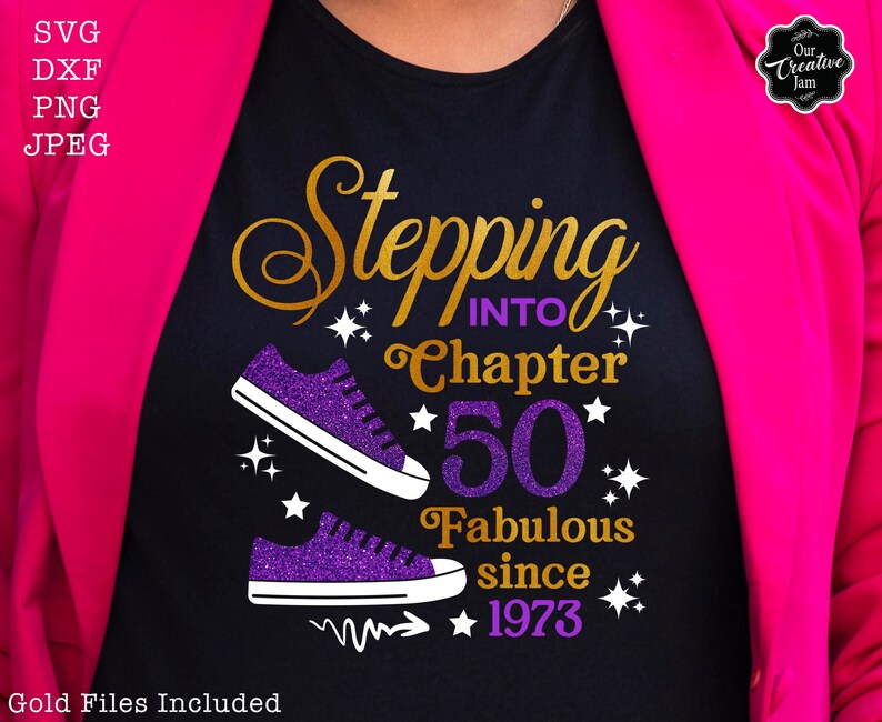 Stepping Into Chapter 50 Fabulous Since 1973 Svg 50th - Etsy