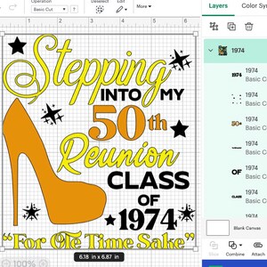 50th Reunion Class of 1973, 50th Reunion Svg, Class Reunion Svg ...