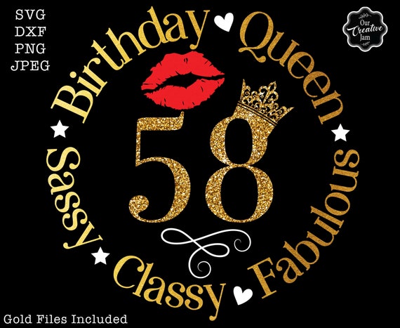 58 and Fabulous Svg 58and Fab Svg 58th Birthday Svg for - Etsy