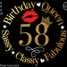 58 and Fabulous Svg, 58and Fab Svg, 58th Birthday Svg for Women, 58th ...