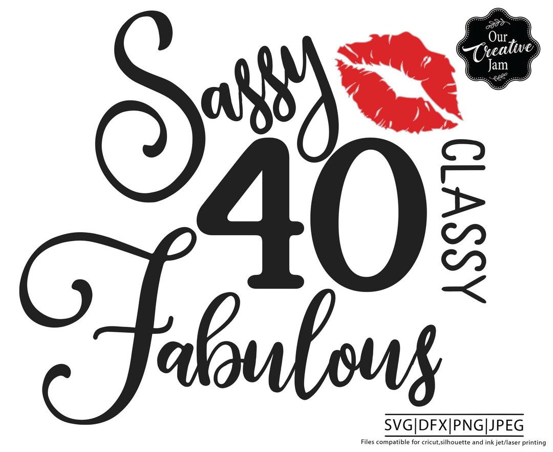 40 and Fabulous Svg, Fabulous at 40 Svg, 40 and Fab Svg, 40th Birthday ...
