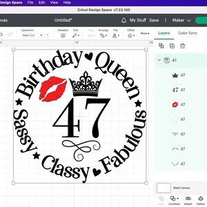 47 and Fabulous Svg, 47 and Fab Svg, 47th Birthday Svg for Women, 47th ...